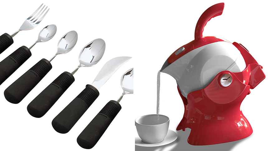 Products designed to make eating and drinking easier for people as ...