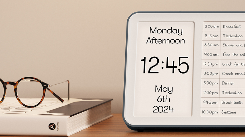 People with dementia try out a clock with everyday reminders ...