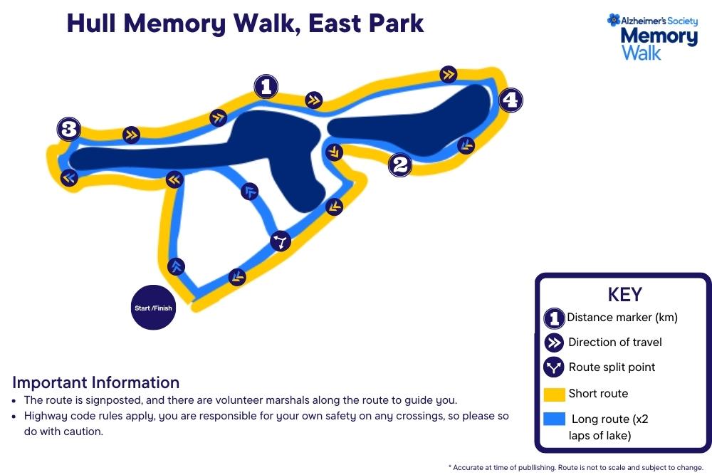 Hull Memory Walk route map | Alzheimer's Society