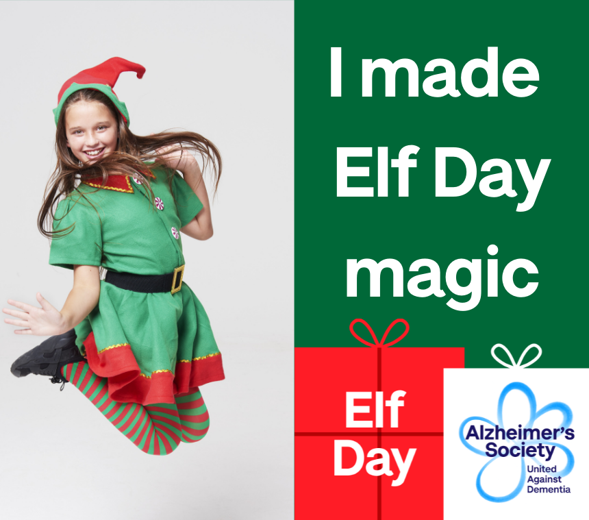 I made Elf Day magic badge | Alzheimer's Society