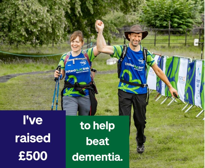 500 target reached badge | Alzheimer's Society