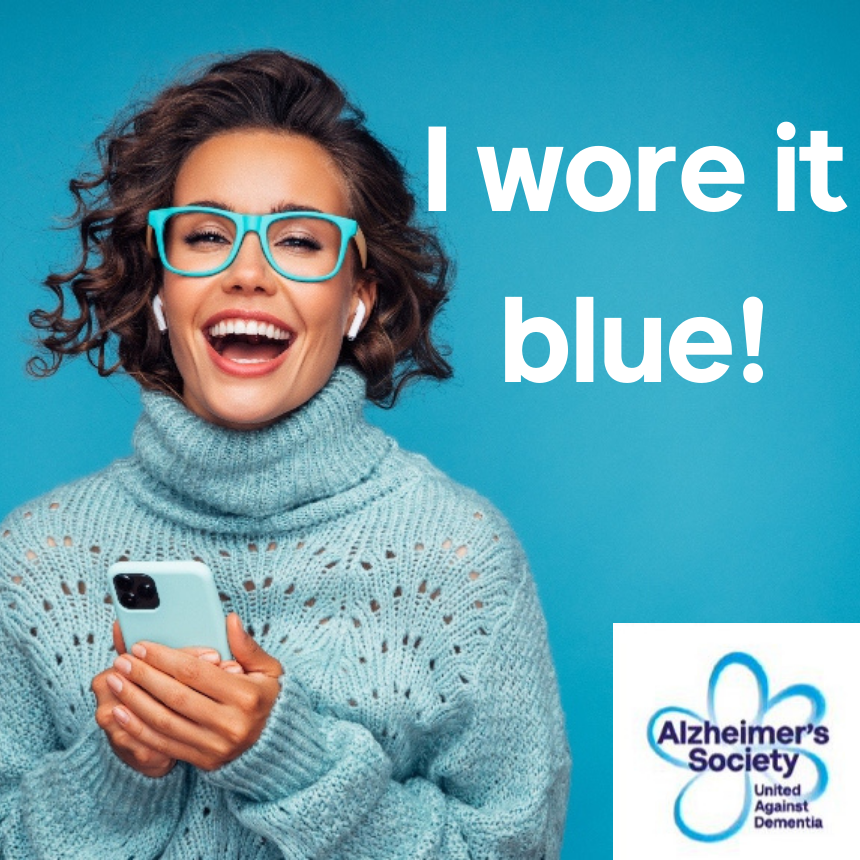 Wear it Blue social media badge | Alzheimer's Society