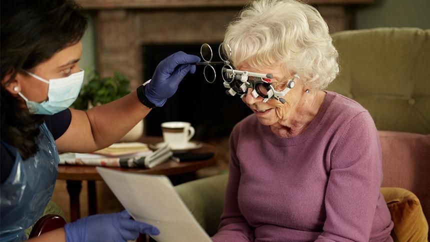 Home visits can help to maintain eye care for a person with dementia ...